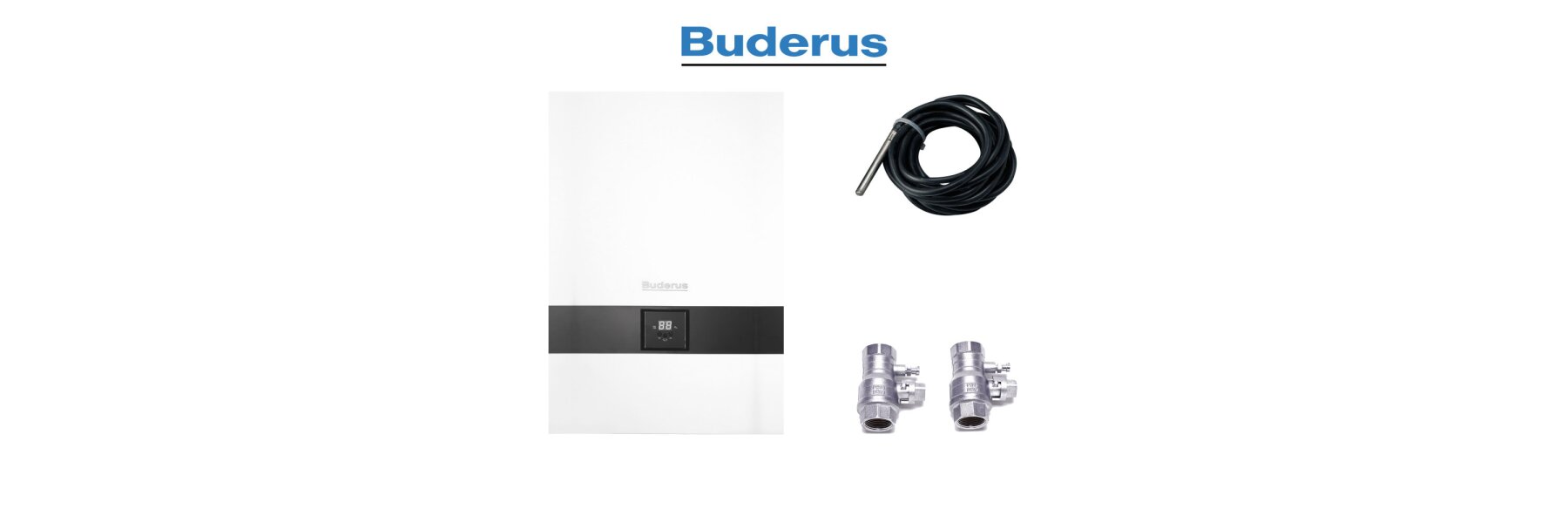 Logaplus Paket E156-2 mit Speicherfühler 10K und Wartungshahn Set 3/4