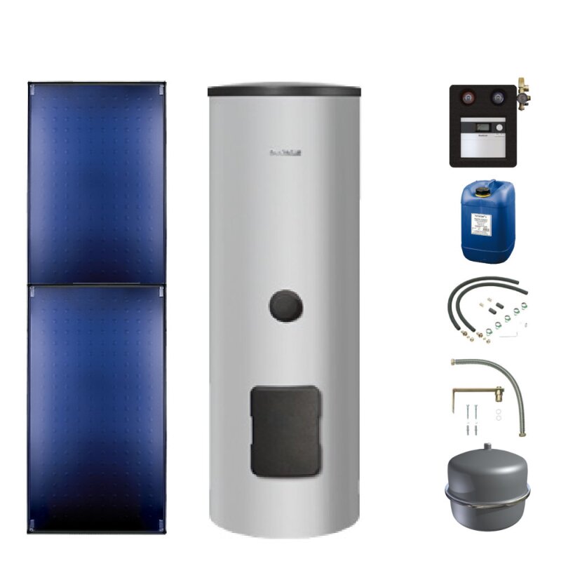 Buderus Solar-Paket Logaplus S103, 2x Flachkollektor SKT1.0 senkrecht, 6.891,65