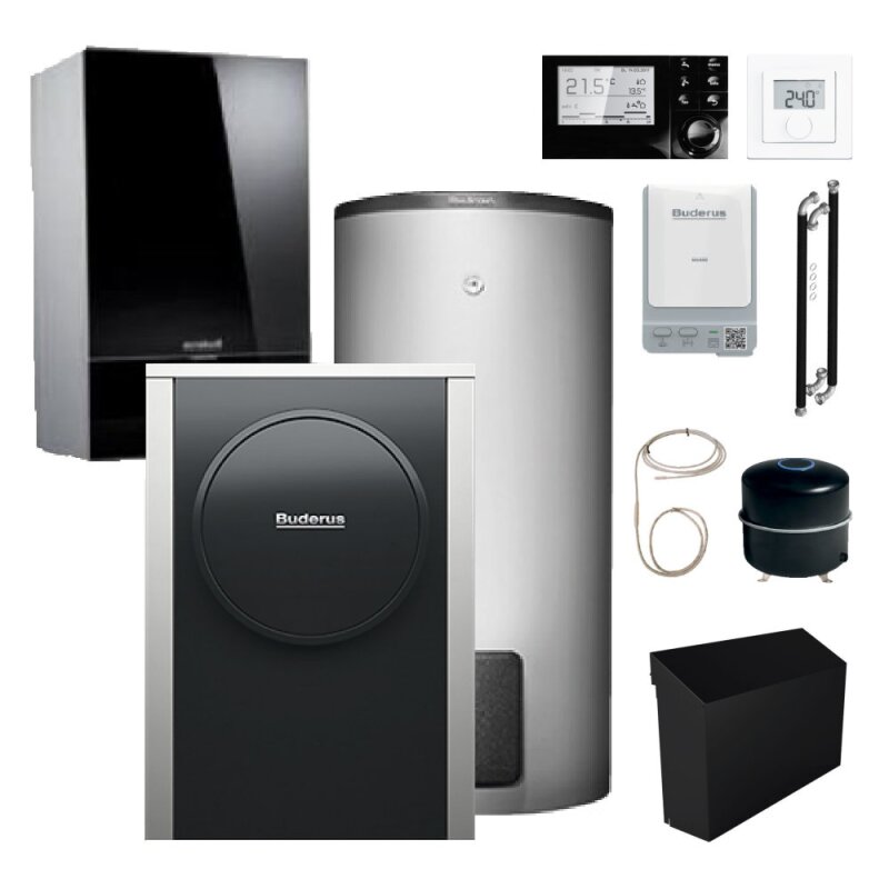 Buderus WLW196i.2-6 AR E S+ (silent) Wärmepumpen-Paket mit Warmwasser, 8.001,56