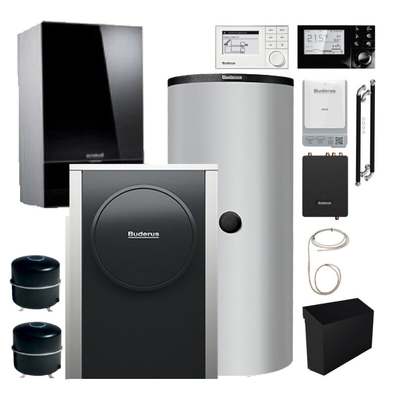 Buderus WLW196i.2-6 AR E S+ (silent) Wärmepumpen-Paket mit Pufferspei, 9.905,56