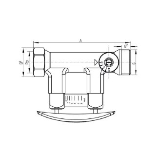 TACONOVA SD Solar HT Taco-Setter Bypass, DN20, 3/4" Innengewinde, 181,87